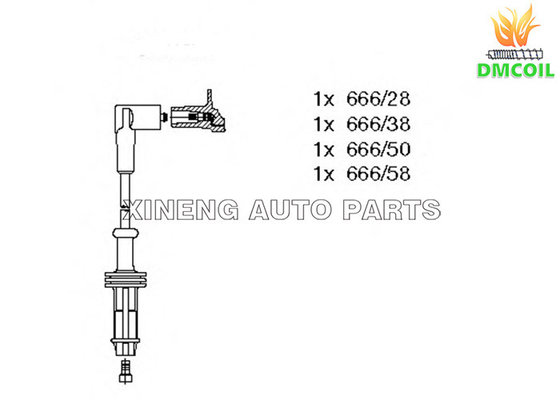 Citroen Fiat Lancia Peugeot Auto Spark Plug Wires Withstand High Pressure
