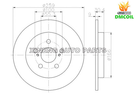 Toyota Prius Auto Brake Disc , Subaru Trezia Lexus Brake Parts Fine Process