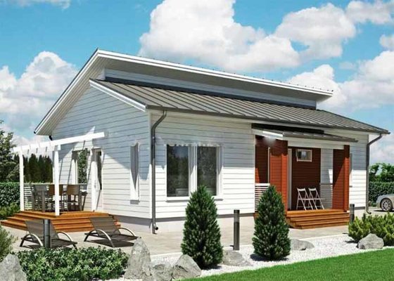 Three Bedrooms Energy Efficient Prefab Homes / Prefab Modular House 130 Square Meters