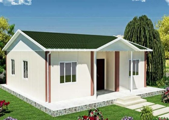 77 Square Meters Modern Prefabricated Houses Cement Foam Board Material