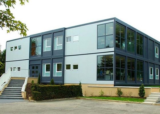 Premade Prefab Container Homes , Shipping Container Office Building Flexible