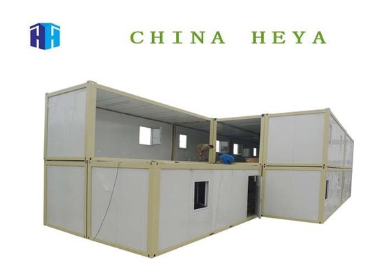 2 Story Temporary Office Buildings , Flat Pack Container Office Customized