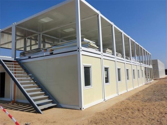 Flat Pack Movable Prefab House / Customized Prefab Shipping Container Homes
