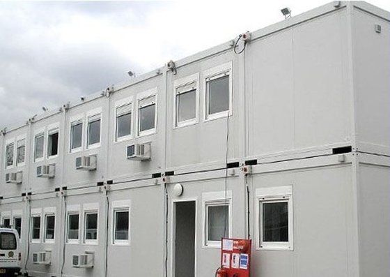 Flat Roof Multi Stories Prefab Container House Warehouse Industrial Building