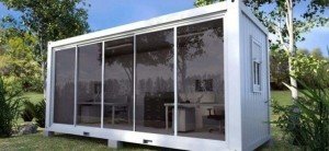 Durable Sandwich Panel Prefab Container House , Flat Pack Modular Homes