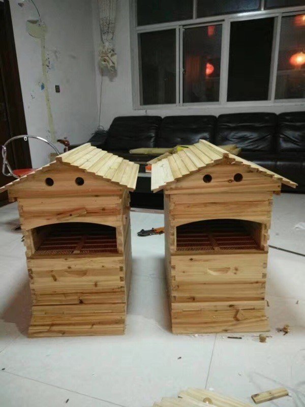 Automatic Honey Beehive Langstroth Bee Flowing Hive Box with 7 Pieces Food Grade Plastic Flow Frames