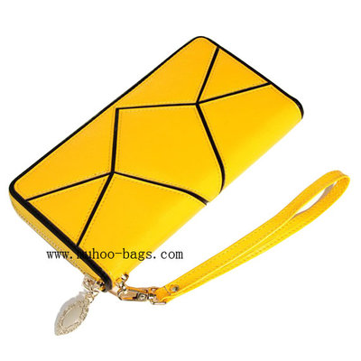 Fashion Leather Lady's Wallet, Purse (MH-2066 Orange)