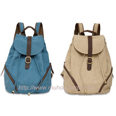 Fashion black Canvas Casual School backpack bag for Lady (MH-5016)