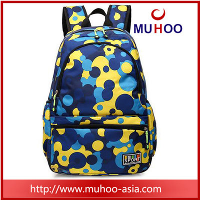 Printed high school travel hiking backpacks school bag for outdoor