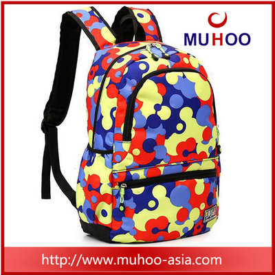 Printed high school travel hiking backpacks school bag for outdoor