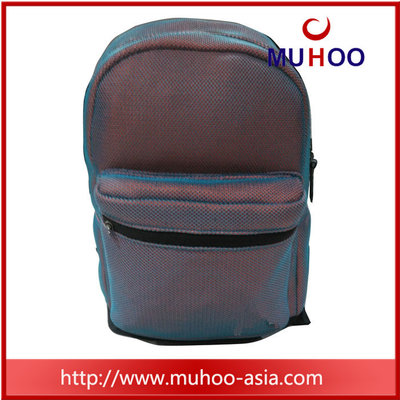 Mesh leisure duffle bag school bag sports backpack for outdoor