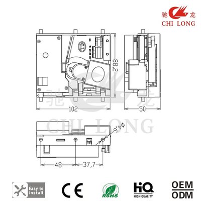 Premium Programmable Coin Acceptor / Arcade Machine Coin Mechanism Low Noise supplier