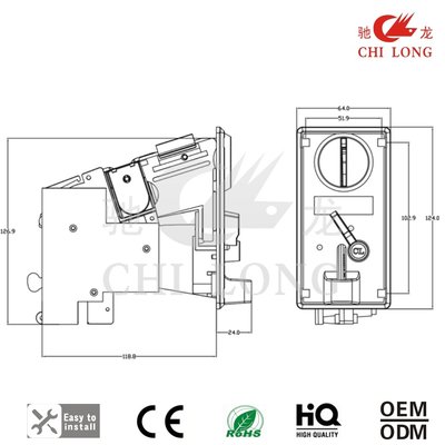 Compact Electronic Coin Selector Vending Coin Mechanism Connecting With Counters supplier