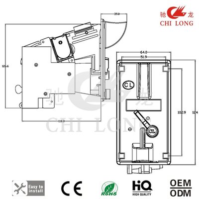 Anti String Mechanism Cpu Coin Selector Anti Fishing Design Inside supplier