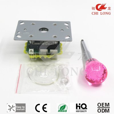 Rgb / Single Color Crystal Led Arcade Joystick , Integrated Design Video Game Joystick supplier