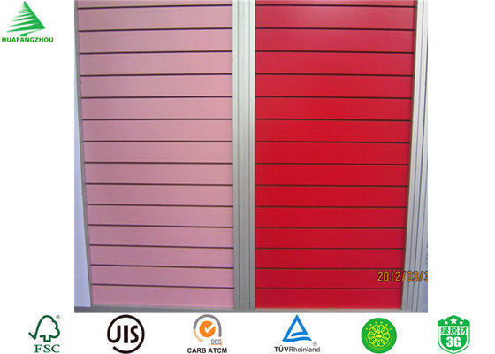 Hot sale cheap aluminium insert solid colour melamine faced MDF grooved board