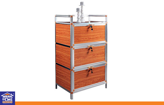 Small Indoor Home Aluminium Kitchen Cabinet with Key Shoe Racks 64 X 44 X 100cm