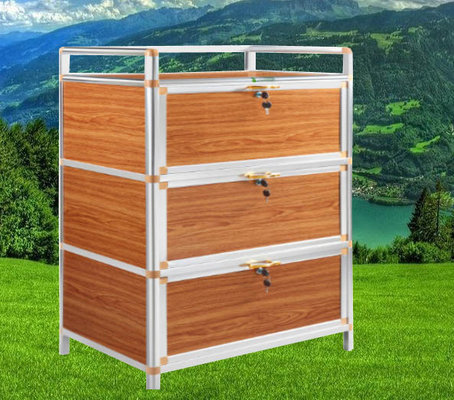 Small Indoor Home Aluminium Kitchen Cabinet with Key Shoe Racks 64 X 44 X 100cm