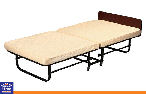 Simple Fabric Portable Folding Bed Rollaway Study Furniture Foldable Beds with Flocking Cloth