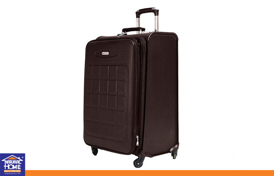 Fabric Fashion ABS Plain Luggage Cases , Plastic Coded Lock Trolley Flight Suitcase Bags