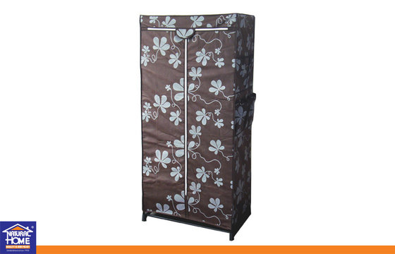 IKEA Large Space Printing DIY Non Woven Fabirc Wardrobes with Zipper and Side Bag