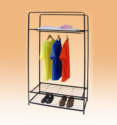 Double Door Bedroom Furniture Non Woven Wardrobe with Shoes Rack , Multi-function