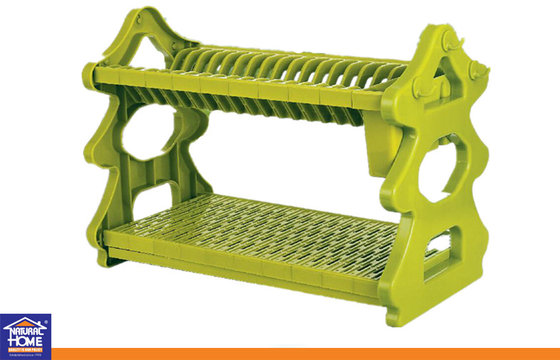 ABS Plastic 3 Layer Dish Rack Home Kitchenwares with Tree Design Dish Racks