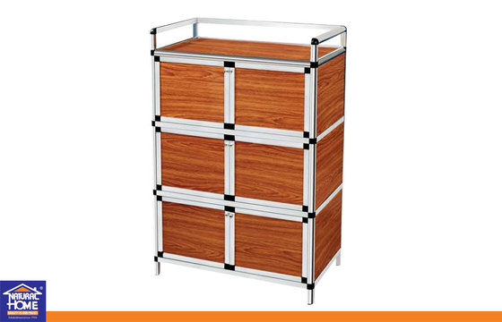 Dinning Room Six Doors Home Storage Cabinets MDF Board Multi - function