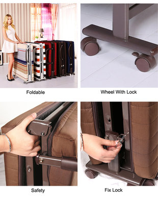 Strong High Quality Multi-function Portable Folind bed With Wheels Easy To Fold And Save Space