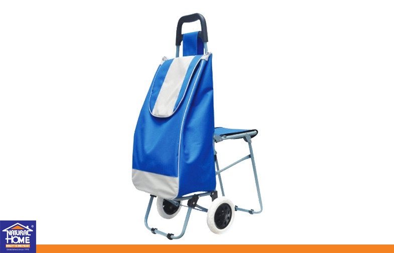 Custom Vegetable Folding Shopping Trolley Bag with Wheels , Oxford Fabric Shopping Cart Bags