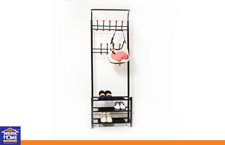 Multi-function 5 Layer Shoe Storage Racks with Hooks for Home / Hotel or Supermarket