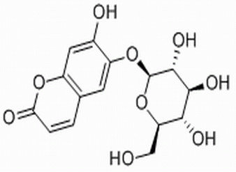 Esculin 98% HPLC,CAS No:531-75-9,Aesculin, Fraxin 98%, Fraxetin 98%, Esculetine 98%, manufacturer, Shaanxi yongyuan Bio