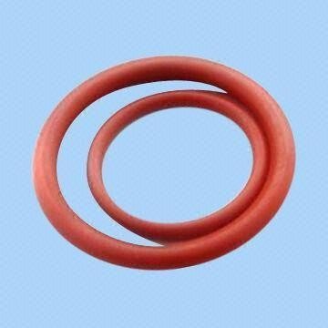 Red Silicone O-rings, Made of Food-grade/Medical/Industrial Silicone Material as Customer's Demand