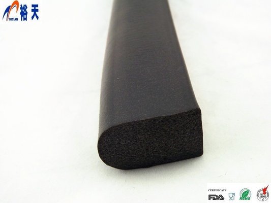 Black / White Tube Auto Rubber Parts Rubber Foam Extrusion Parts for Car / Truck or Bus