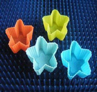 FDA LFGB Approved Eco-friendly Star Shape Silicone Cake Mold, Baking Trays