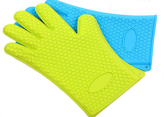Colorful  high temperature resistant silicone gloves for grilling , Oven , dishwasher