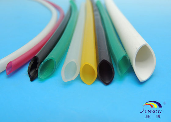 Anti-Corrosion Silicone Rubber Hose / FlexibleRubber Tubing White Green Yellow