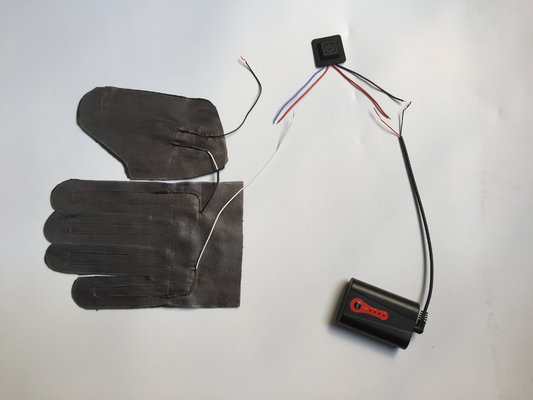 Electric Far Infrared Winter Ski Heated Gloves Powered by 7.4v Battery Pack Rechargeable