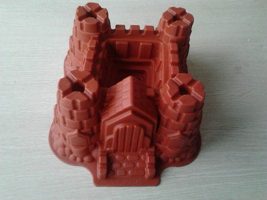 Non-stick Flexible Castle Silicone Cake Mould / Blue Novelty Cake Pan
