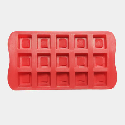 12 cavities red rectangle shape Silicone Cake Moulds 100% food grades