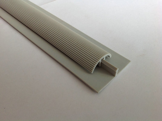Gray fridge U Shape PVC Extrusion Profiles , Co-extruded window profiles