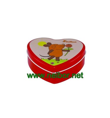 heart shape chocolate tin box