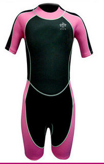 Smooth Skin Neoprene Diving Suit , Kids Neoprene Shorty Wetsuit Waterproof