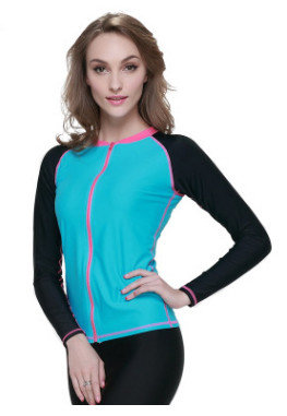 Surfing Jacket Neoprene Tops For Women , 3mm Neoprene T Shirt