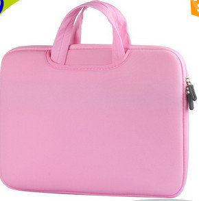 Zipped 15" Neoprene Laptop Sleeve Multi Color 3mm SBR with Polyester