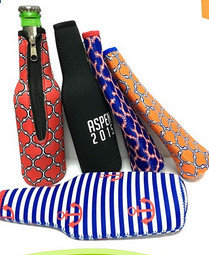 Single Bottle Nylon Neoprene Cooler Bag Portable With Keep Warm