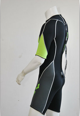 Neoprene Surf Suit 3mm SCR Material Laminate Black & Green nylon