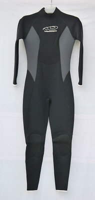 Black / Grey Neoprene Diving Suit for Diving Sports , deep water diving suit