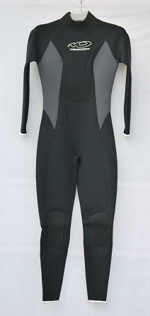 Black / Grey Neoprene Diving Suit for Diving Sports , deep water diving suit