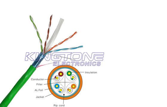 23 AWG FTP CAT6A Network Cable with PVC Jacket , High Speed Networking Cable